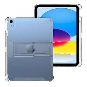 SFFINE Clear Case for New iPad 10th Generation 10.9-inch 2022,Slim Soft Flexible Lightweight TPU Gel Silicone Case Cover Skin with Pencil Holder for iPad 10.9" 10th Gen 2022 (Clear Stand)