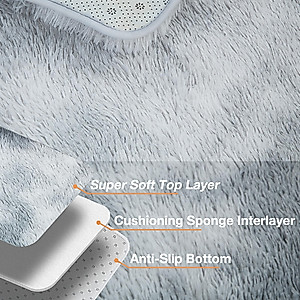 Soft Area Rugs for Living Room 5.2 x 7.5Ft Fluffy Fuzzy Shag Shaggy Carpet Modern Plush Bedroom Rug, Non-Slip Plush Fluffy Furry Fur Rugs for Living Room Bedroom Home Decor