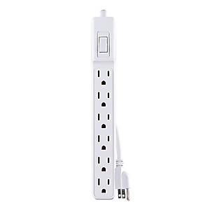 CyberPower MP1044NN Power Strip, 6-Outlets, 2-Foot Cord, Multi Pack, White