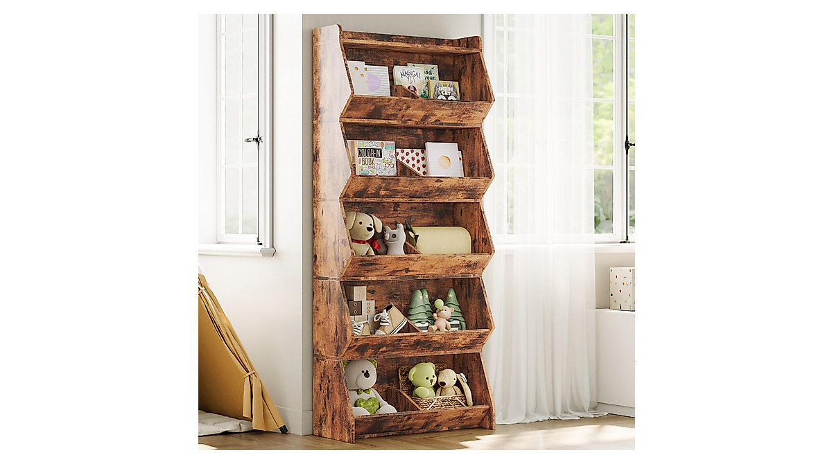 IRONCK 6-Tier Bookcase - Stylish & Versatile Storage