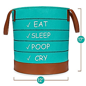 SMILE A WHILE Baby Laundry Basket and Baby Hamper Great Basket for Toy Storage Large Collapsible Laundry Basket Fits Nursery Decor Felt Laundry Basket can be Used for Blanket Basket for Nursery