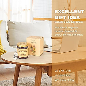 Lavender Scented Candles - Inspirational Thank You Gifts, Birthday Candle Gift Set for Women, Relaxing Birthday Gifts for Mom, Girlfriend, Best Friend, Coworker, Candles for Home Scented with Keychain