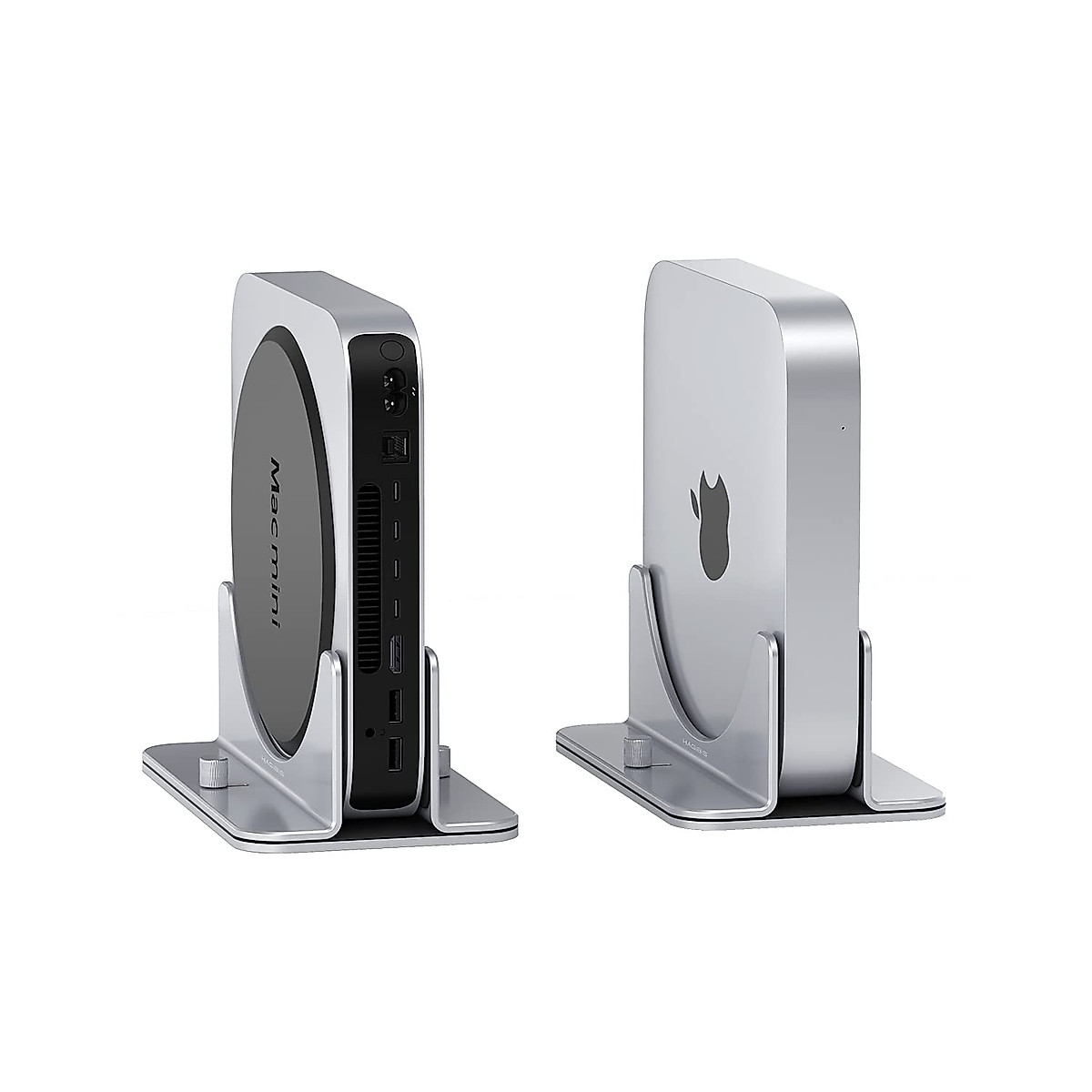 Hagibis Vertical Stand for Mac Mini M2, Aluminum Alloy Laptop Stand Anti-Slip Computer Holder Desktop Stand Compatible with M1 Chip Mac Mini, MC25 Pro