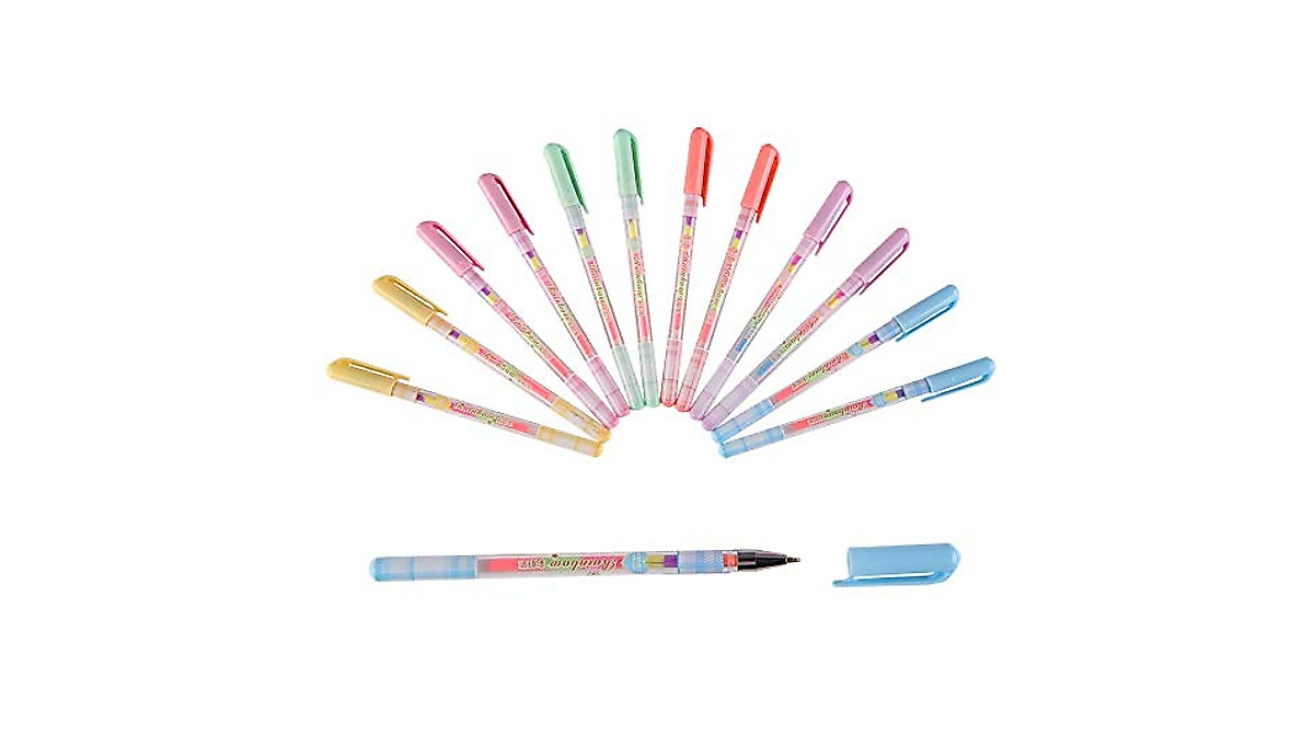 Ipienlee Rainbow Gel Ink Pens - 12 Multi-Colored Set