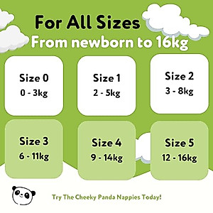The Cheeky Panda – Bamboo Lined Nappies | Size 3 (6-11Kg, 40 Nappies) | Super Absorbent Core, Up to 12h Protection, Eco-Friendly, Super Soft, Strong & Sustainable