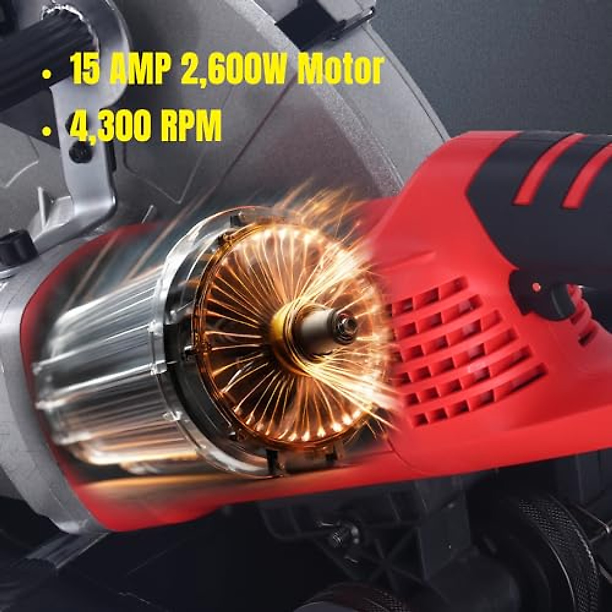 Steel Force KPC 3551 Portable 14" Wet/Dry Electric Corded Circular Concrete Saw/Power Angle Cutter 2600W w/Water Line & Guide Roller (With Blade)