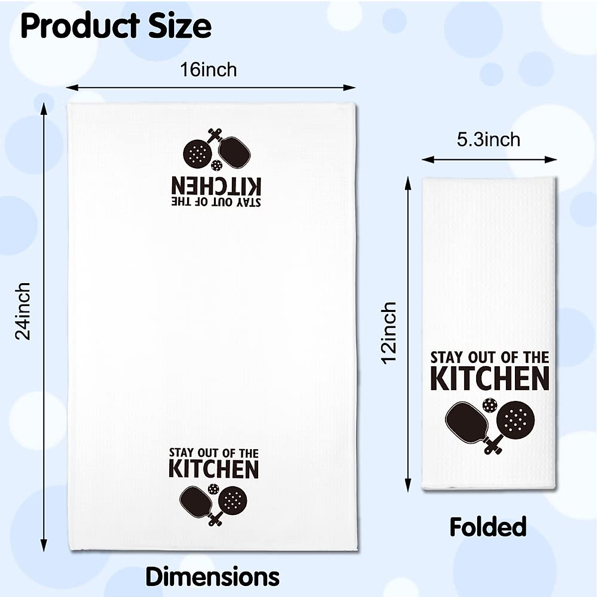 RZHV Stay Out of The Kitchen Kitchen Towel, Funny Pickleball Dish Towel Gift for Women Sisters Friends Mom Aunty Hostess Pickleball Lover, Housewarming New Home