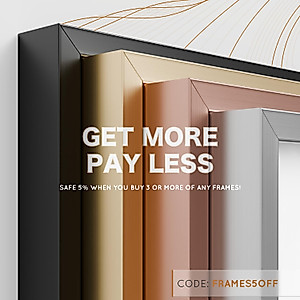 Homeforia - 11x14 inch Metal Picture Frame - 11 x 14 Aluminum Photo Frames - 8x10 Mat - Tempered Glass - Wall Hook Included - Set of 1 - Black