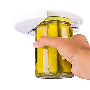 CherishKK Multifunctional Under Cabinet Can Opener, Under Cabinet Handle Bottle Opener for Seniors, Easily Opens