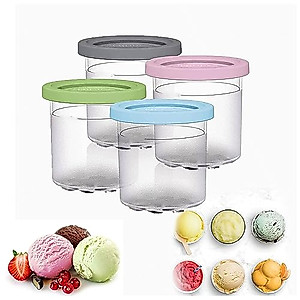 VRINO Creami Deluxe Pints, for Ninja Creami Ice Cream Maker Pints,16 OZ Ice Cream Container Bpa-Free,Dishwasher Safe Compatible with NC299AMZ,NC300s Series Ice Cream Makers