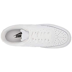 Nike Women's Court Vision Low Sneaker, White/White-White, 9 Regular US