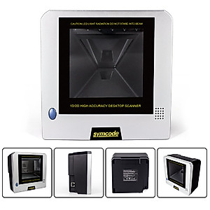 2D QR Barcode Scanner,Symcode Omnidirectional Hands-Free Automatic Barcode Reader Able to Read PDF417 on ID Card,Driver's License,Passport