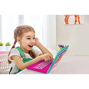 Lexibook, Paw Patrol, Educational and Bilingual Laptop in English/Spanish, Toy for Children with 124 Activities to Learn, Play Games and Music, Pink, JC598PAGi2