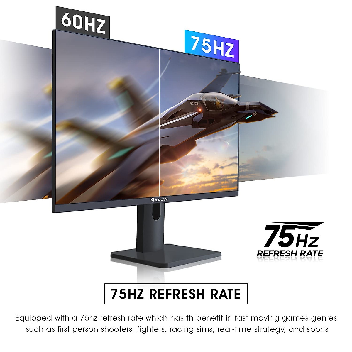HAJAAN 24” Inch Full HD (1920 x 1080) IPS Desktop Monitor, 75 Hz Refresh Rate, Adjustable Tilt, Wall Mountable HDMI & VGA Ports | Monitor for PC, Ideal for Home & Business (S2423i)