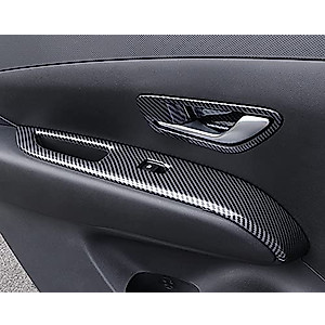 HIGH FLYING for Hyundai Tucson 2022 2023 Car Accessories Door Handle Bowl Cover ABS Carbon Fiber Grain 4pcs