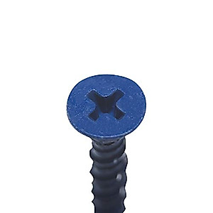 SNUG Fasteners (SNG481) 100 Qty 3/16" x 1-3/4" Flat Head Phillips Diamond Tip Concrete Screws to Anchor Masonry, Block & Brick, Count