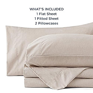 Bedsure Full Size Sheets - Ultra Soft Cationic Dyed Bed Sheets, Fits Mattresses up to 16" Thick, Breathable Full Sheets, Hotel Luxury Bedding Sheets and Pillowcases, 4 Pieces, Warm Taupe