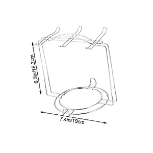 FUNOMOCYA Metal Storage Shelf Cupboard Storage Organiser Mug Holder for Counter Stainless Steel Dish Drying Rack Stainless Steel Cup Rack Hook Office Coffee