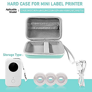 Mini Label Maker Storage Holder Box for Phomemo D30/D35, JADENS D11, Memoking, COLORWING, and SUPVAN with Tape Paper Roll & USB Cable (Box Only)