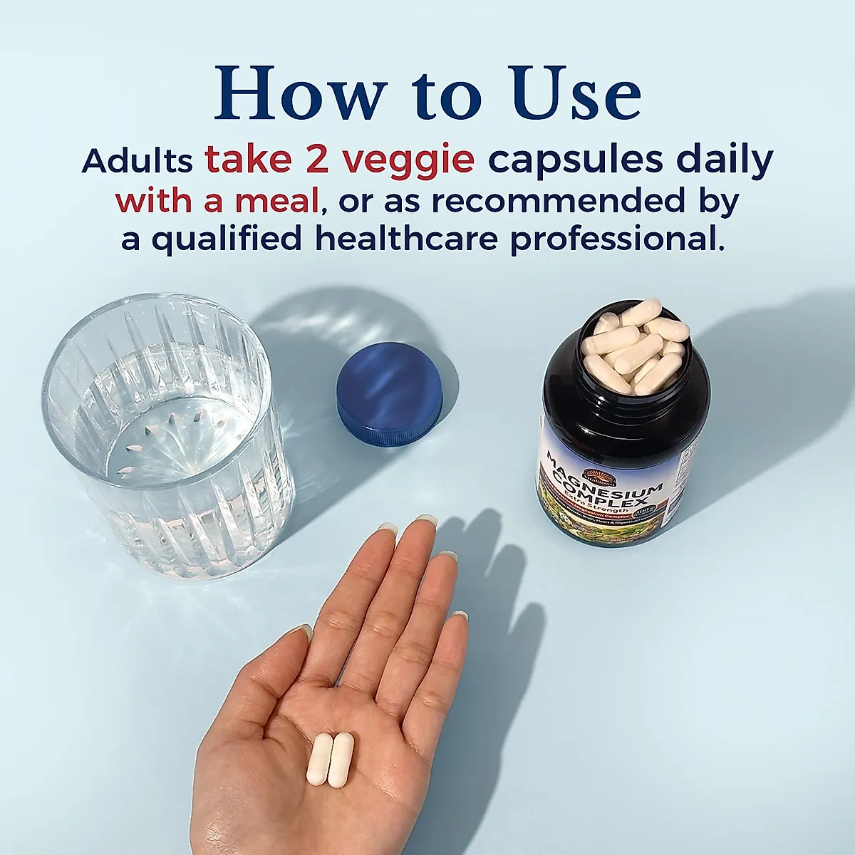 Vitalitown Magnesium Complex Supplement | 300mg Elemental Magnesium | Magnesium Citrate Glycinate Taurate Malate | Non-GMO, No Gluten, 90 Vegan Magnesium Capsules for Bone Muscle Brain Heart