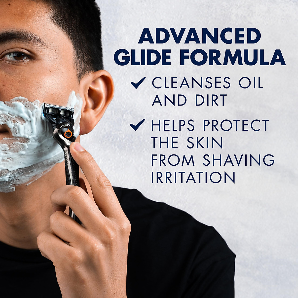 Gillette PRO Shaving Gel For Men Cools To Soothe Skin And Hydrates Facial Hair, 7oz, ProGlide Sensitive 2 in 1 Shave Gel