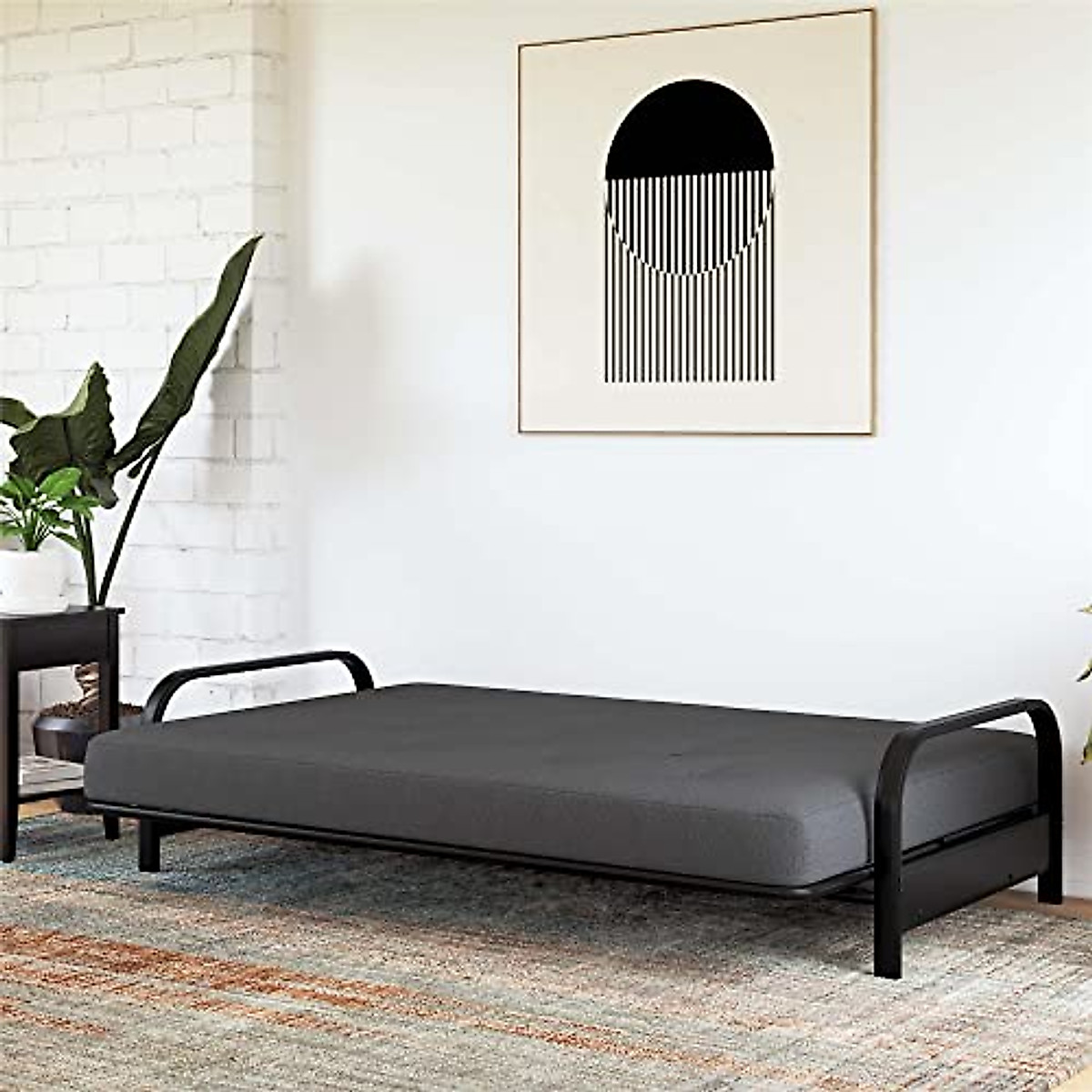 DHP Trule 6-Inch Bonnell Coil Futon Mattress, Microfiber, Full, Dark Gray