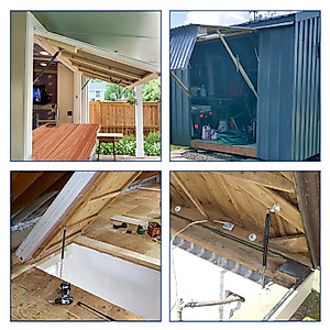 ARANA Gas Struts for Heavy Lid, 23 inch Hrdraulic Door Lift 200 lbs, 23" Heavy Duty Gas Shocks 200 Pounds Gas Spring Support Hinges Fit Muphy Bed RV Bed Trap Cellar Door(Fit 160-220lbs Lid), 2 Pcs