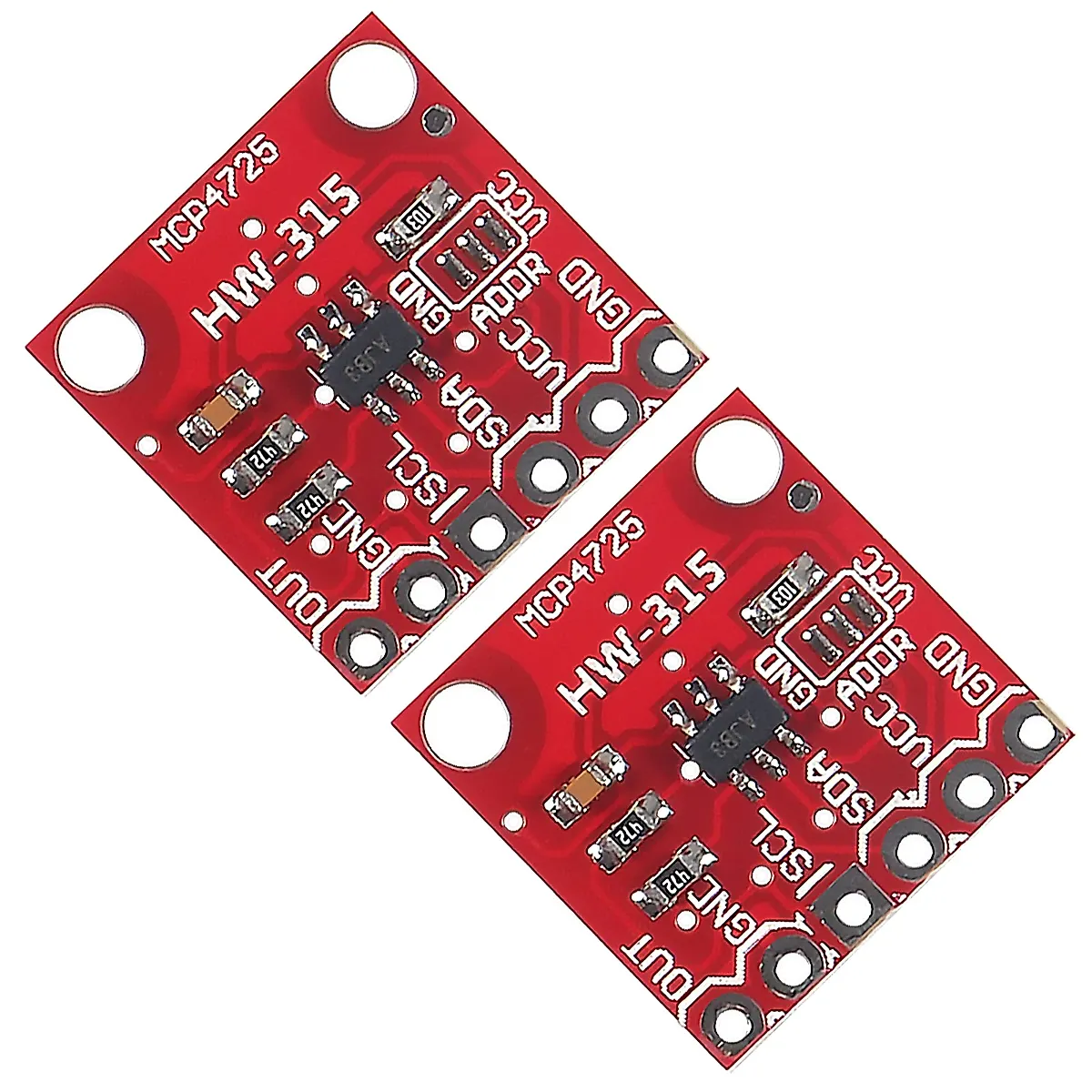 Alinan 5pcs MCP4725 I2C DAC Breakout Module 12-bit Development Board 2.7V to 5.5V Supply with EEPROM