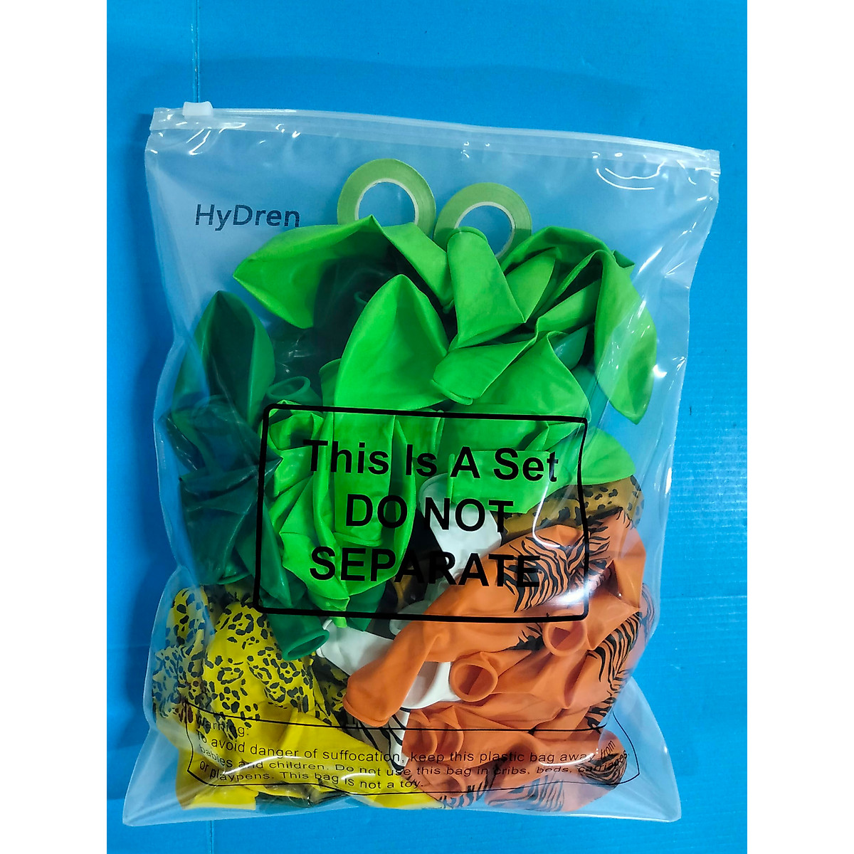 100 Pcs Jungle Balloons Party Decorations 12 Inch Safari Animal Print Latex Balloons Jungle Party Balloons Leopard Tiger Printed Green Balloons for Birthday Party Wild First Baby Shower Supplies