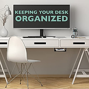 Ilyapa CPU Under Desk Shelf, Black Under Desk PC Mount, Steel Computer Under Desk Mount, Under Desk Storage Shelf for Home, Office, Desks - 2.75 x 6.75 x 8