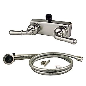 HowPlum RV/Mobile Home Shower Valve with Hand-Held Shower, Brushed Nickel