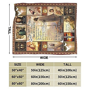 Jesus Christ Blanket Christian Religious Faith Blanket Healing Bible Verse Inspirational Prayer Scripture Catholic Gifts for Women Men Soft Cozy Fleece Throw Blanket Home Decor for Bed Couch 40"x50"