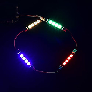 SpeedyBee FPV Drone LED Lights Strip-4pcs RGB Programmable Strip with Multi-Colors Free-soldering Function for FPV Drone Frame Flight Controller  