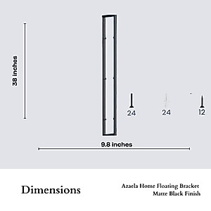 Azaela Home 3 - Tiers 38" Rustic Wall Mount Metal Hanging Brackets for Floating Shelves, DIY Wall Mounted Heavy Duty Bracket