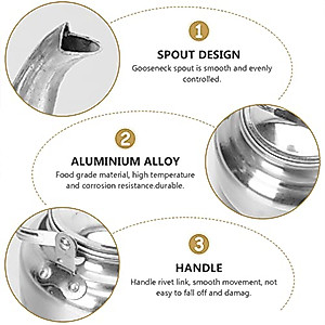 Stovetop Tea Kettle Tea Pot Stainless Steel Tea Kettle Hot Water Teapots with Infuser Coffee Tea Kettle Water Boiler 1.2l for Home Restaurant