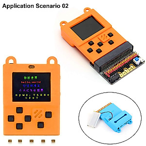 KittenBot Meowbit Card-Sized Retro Game Computer Codable Console for Microsoft Makecode Arcade & Python Video Game Compatible Micro:bit Expansion Board for Robot Building with Battery