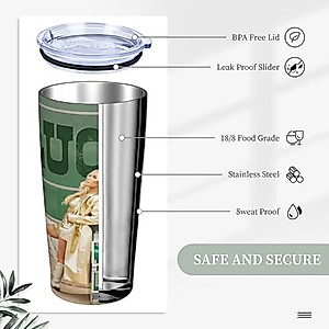 LAZHANG Megan Music Moroney Stainless Steel Insulated Car Sippy Cup With Lid Travel Mug for Cold Hot 20 oz