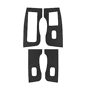 Alfanxi Window Switch Bring Trim Alcantara Material Panel Door Open Button Decal Cover Compatible with Tesla Model Y/Model 3 (Black)