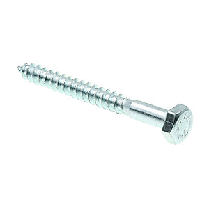 Prime-Line 9055078 Hex Lag Screws, 1/4 In. X 2-1/2 In., A307 Grade A Zinc Plated Steel (100 Pack)