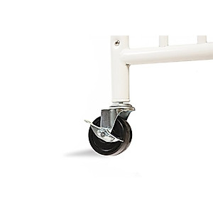 LA Baby Arched Metal Compact Crib White