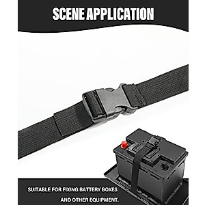AOCISKA 39 Inch Battery Strap with Buckle,Battery Tie Down Strap,Battery Box Strap,Quick-Release Polypropylene Webbing Strap,Safely Secures Your Battery Box,Battery Straps for Cars Trucks Boats