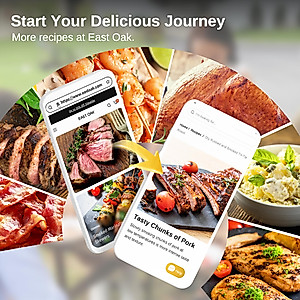 EAST OAK 30-inch Electric Smoker, Outdoor Smoker with Convenient Side Wood Chip Loader, 725 Sq Inches of Cooking, Digital Control and 4 Removable Racks for Outdoor Kitchen, BBQ, Backyard, Black