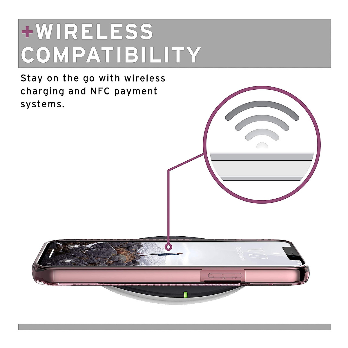 [U] by UAG Designed for iPhone 12 Case/iPhone 12 Pro Case [6.1-inch screen] Lucent Slim Fit Lightweight Stylish Transparent Impact Resistant Protective Phone Cover, Dusty Rose