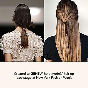 Pulleez Ponytail Holder -3 pc Gift Set with Metal Star, Paw, Facet Ball Charm Collection- Adjustable, For Thick and Thin Hair, No Slip, No Hair Breakage or Bumps -3pk (Silver)