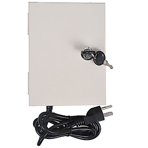 VideoSecu Key Lock 9 Output 12 V DC CCTV Distributed Power Supply Box Auto Reset for Security Camera WK9