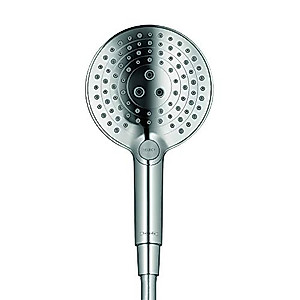 hansgrohe Raindance Select S Easy Install 5-inch Handheld Shower Head Modern 3 -Spray PowderRain, Rain, Whirl 26037001
