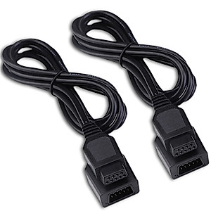 JoFong 9 Pin Controller Extension Cable for Classic Retro Game Consoles AV 620, HD 621, HD 821 Plug and Play Wired Video Game Controller Gamepad Extension Cable 5.8ft 2 Pack (cable-new-abc)