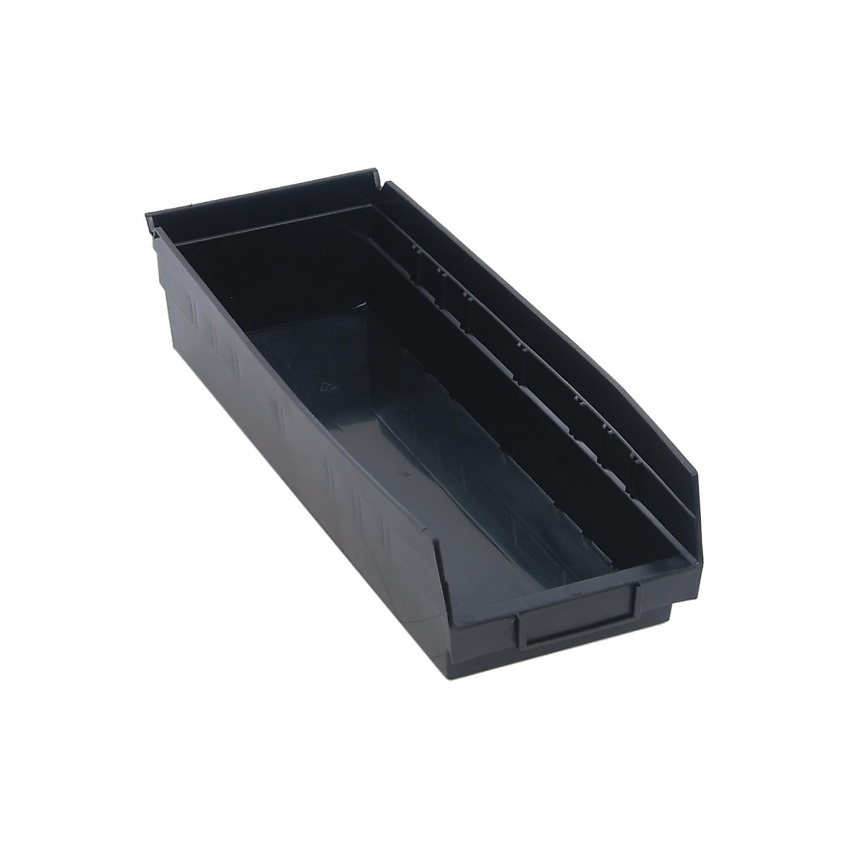 Quantum Storage QSB104BK 20-Pack 4" Hanging Plastic Shelf Bin Storage Containers, 17-7/8" x 6-5/8" x 4", Black