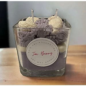 Ku'u Lei Kollection| Jai Berry Hand poured candle| Natural Luxury Soy Wax Mango Cotton Wick| 8oz 45 Hour Clean Burn burn