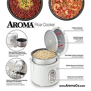 Aroma Housewares 8-Cup (Cooked) (4-Cup UNCOOKED) Cool Touch Rice Cooker (ARC-914S)